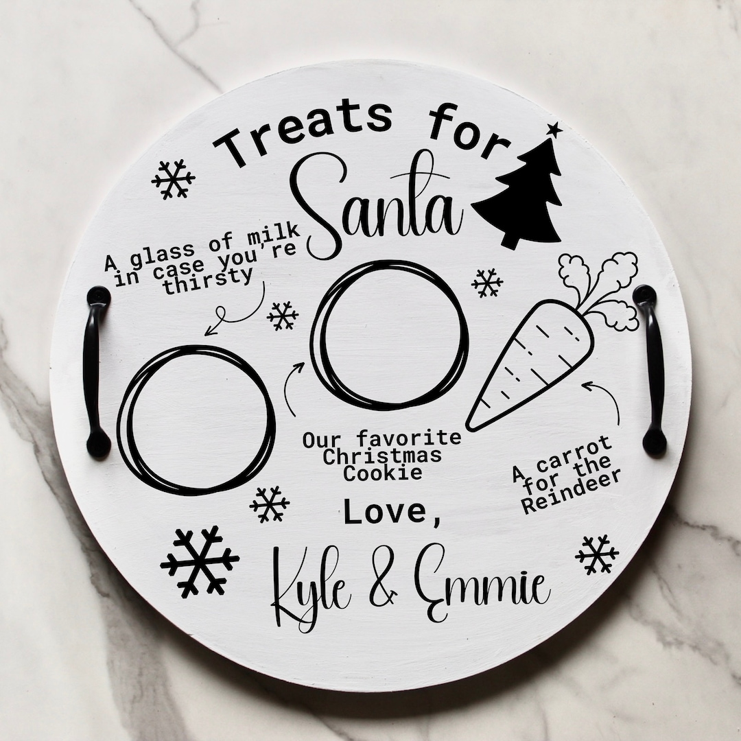 Personalized Santa Cookie Tray Custom Santa Cookie Plate for Santa ...