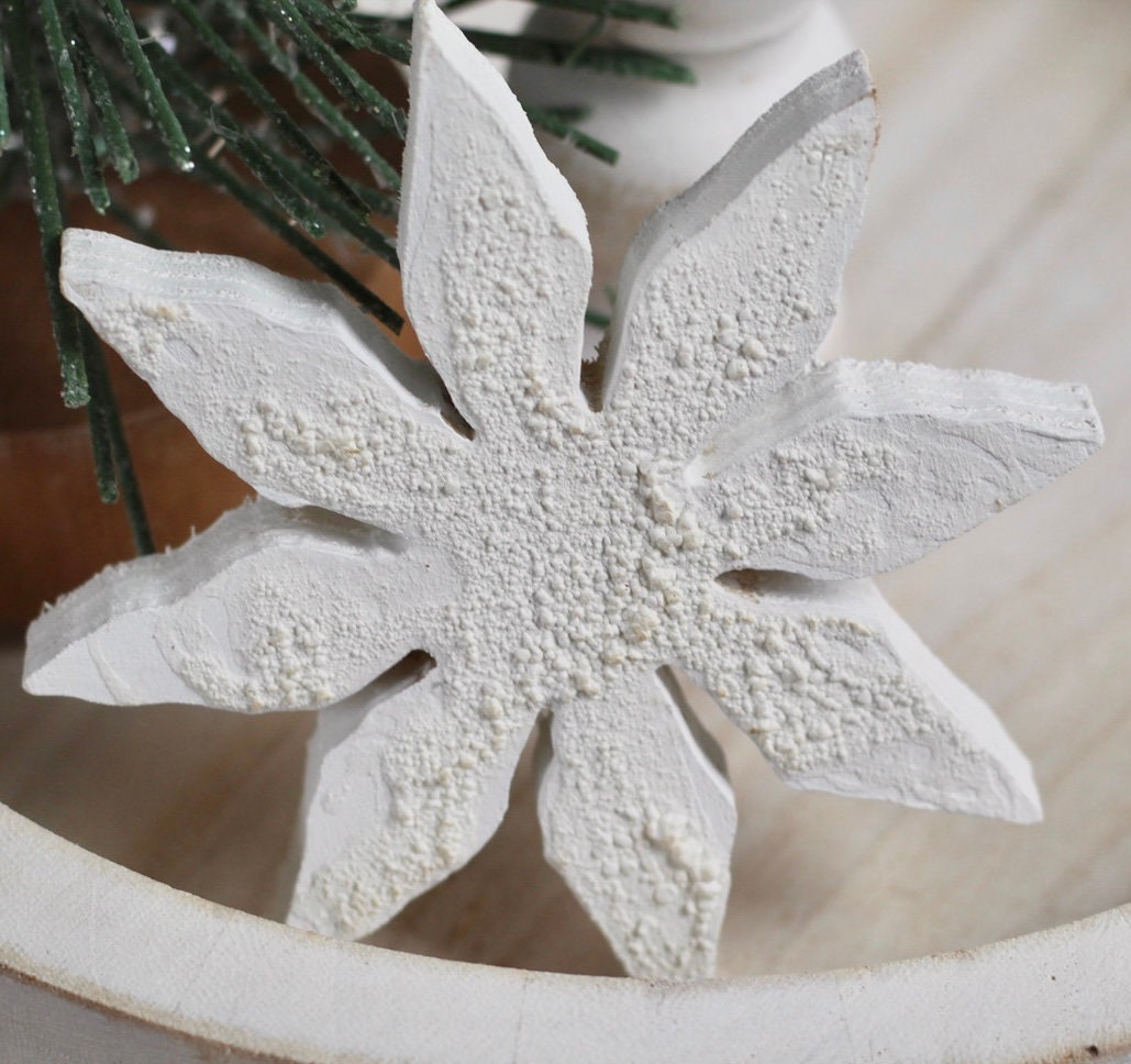 Wooden Snowflake Tiered Tray Decor Winter Tiered Tray Decor Mantle ...