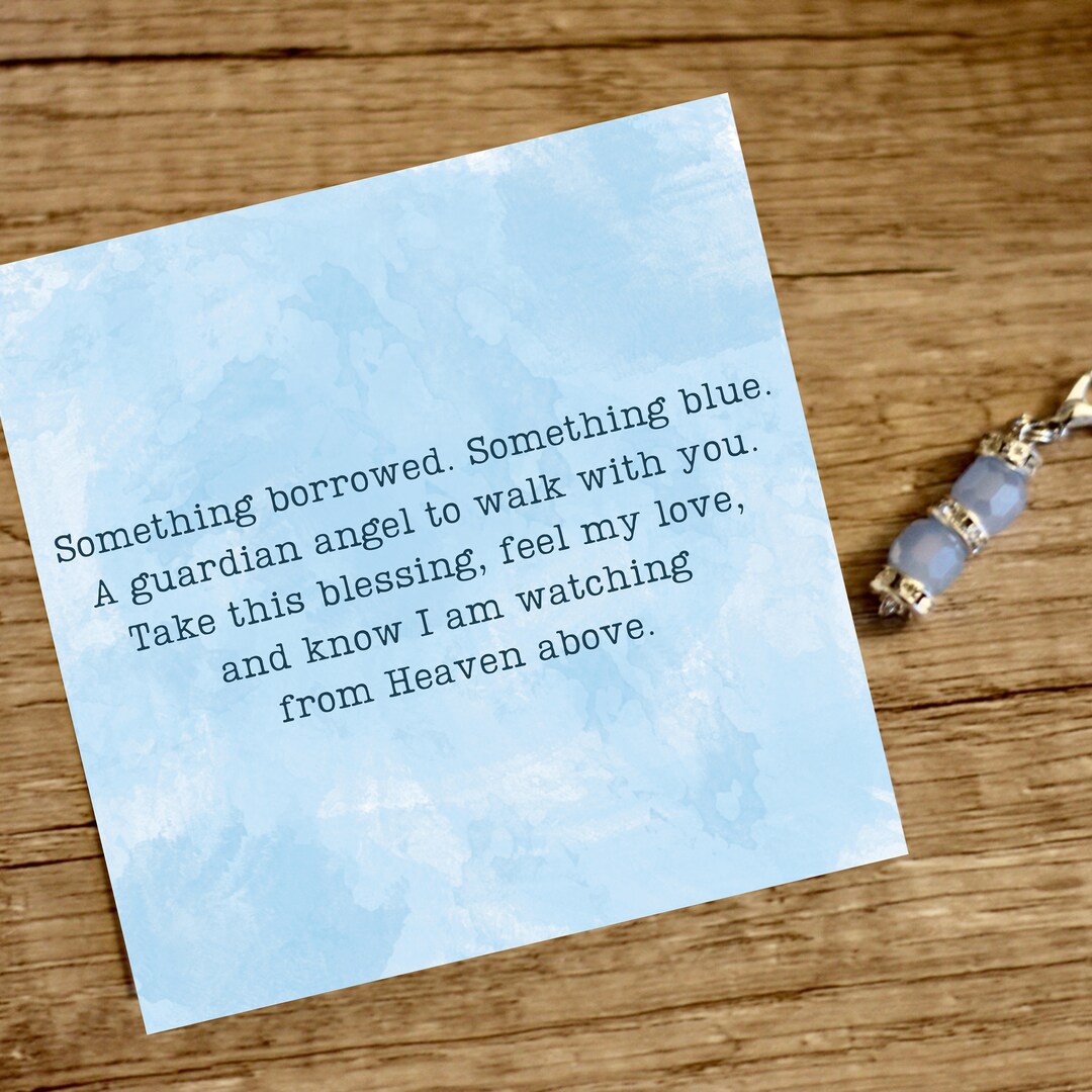 Something Blue Bridal Bouquet Charm Gift for Bride Wedding Day Gift for ...
