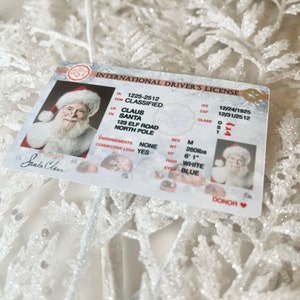 Santa License Lost Driving License Santa Claus License Santa's Sleigh ...