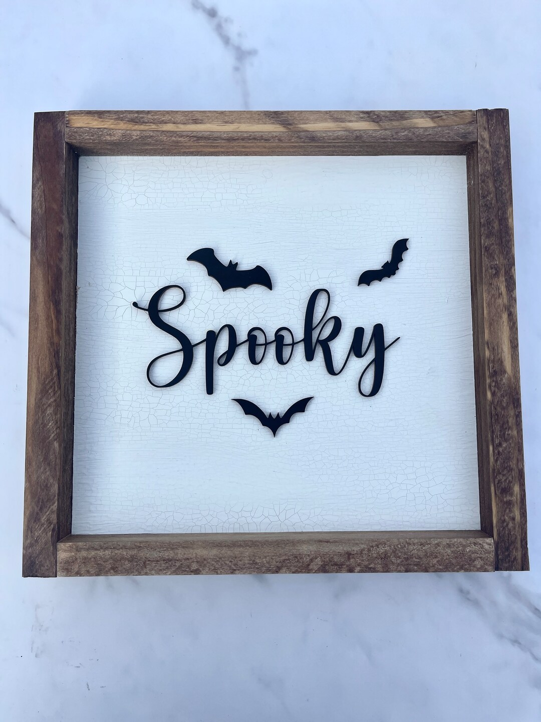 Halloween Sign for Halloween Decoration Spooky Bats Sign Spooky Season ...