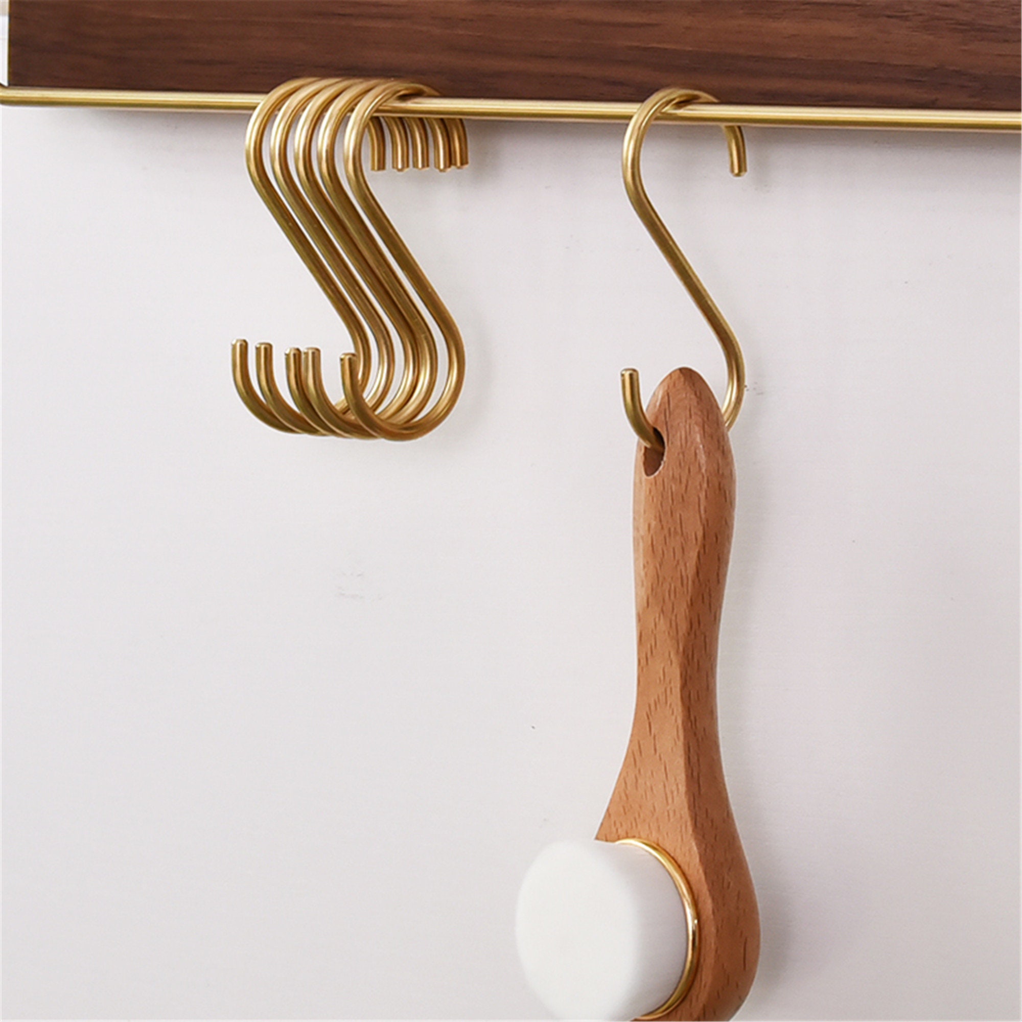 Solid Brass S Hook S Hook For Classic Hat Hooks Kitchen Etsy