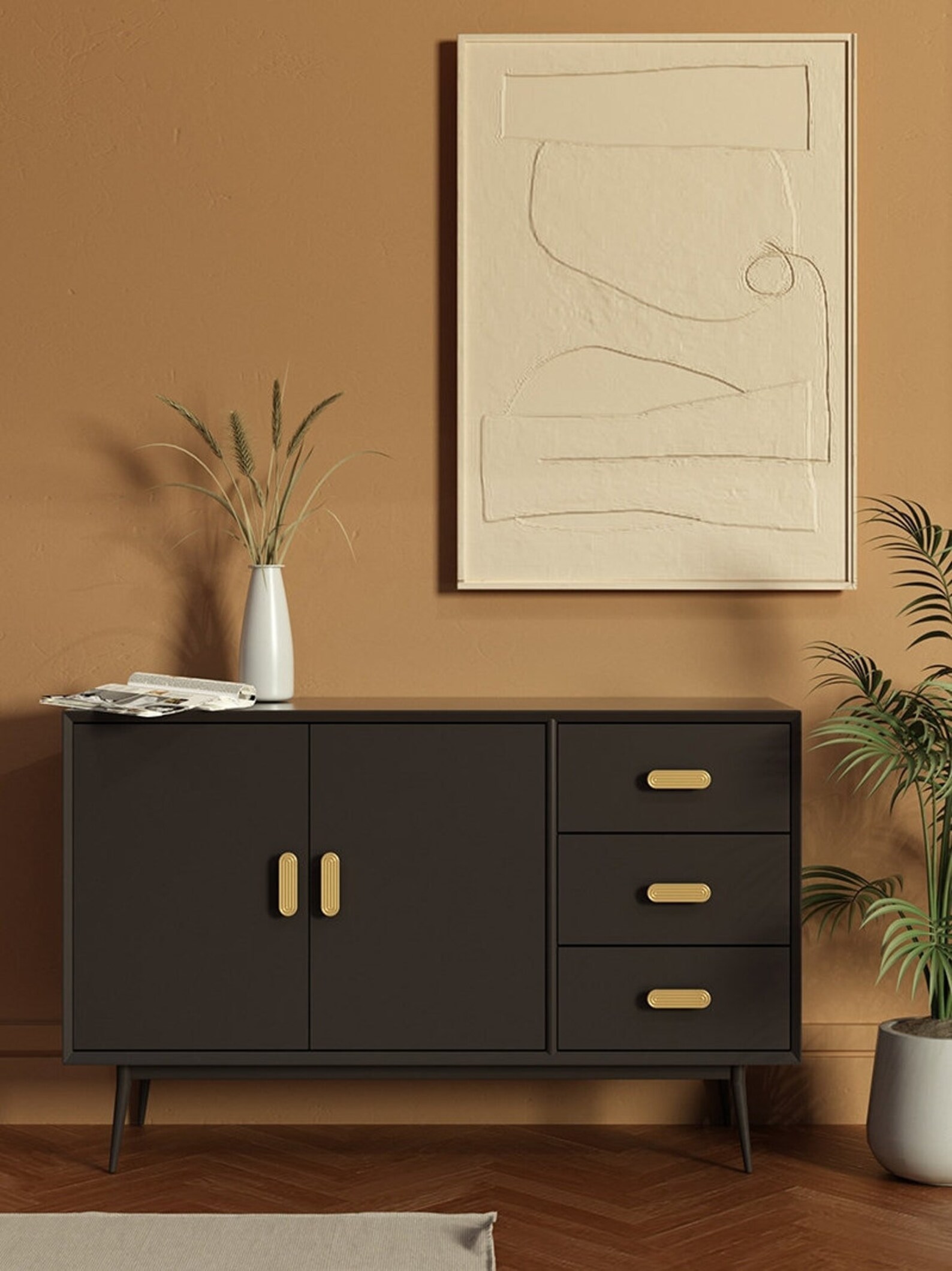 Boho Rainbow Brass Drawer Pulls Knobs Matte Gold Dresser - Etsy