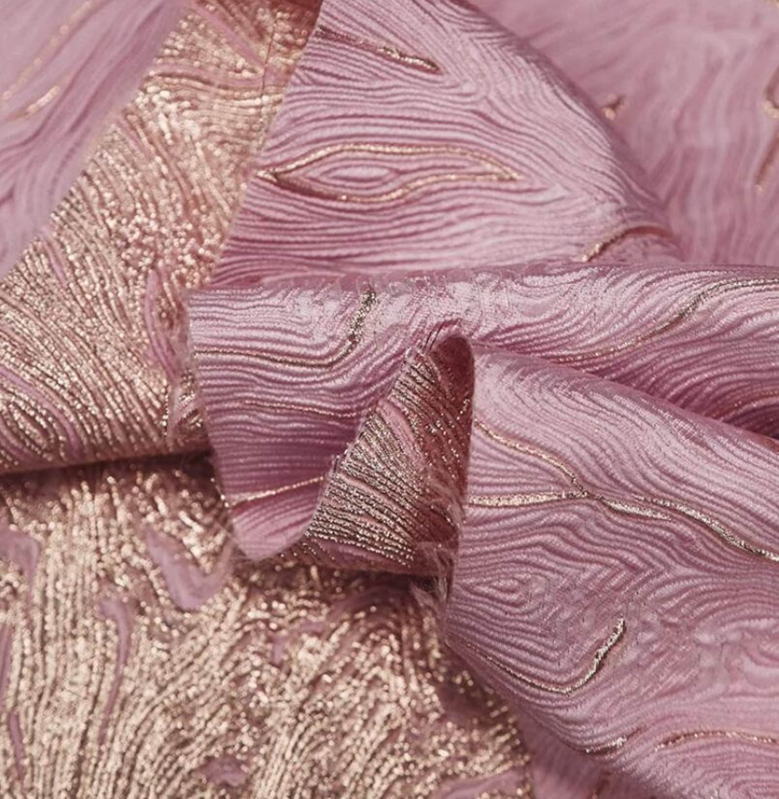 Marbling Brocade Gold Embossed Jacquard Haute Couture Jacquard Fabric ...