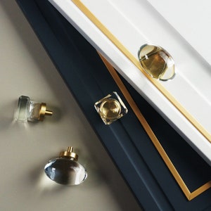 Crystal Dove Egg Champagne Wardrobe Door Handle Draw Pull Dresser Knobs ...