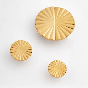Sunflower Knobs,semicircle Pulls, Golden Wardrobe Pull, Brass Circle Kitchen Cabinet Knob ...