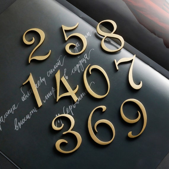 Golden Self-adhesive Mailbox Numbers Symbols Alphabet Door - Etsy Australia