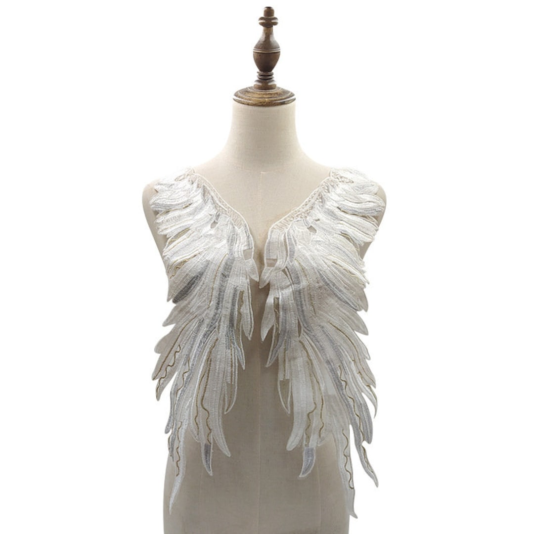 Angel Wings Applique Guipure Patches Wing Lace Motif Embroidery Lace ...