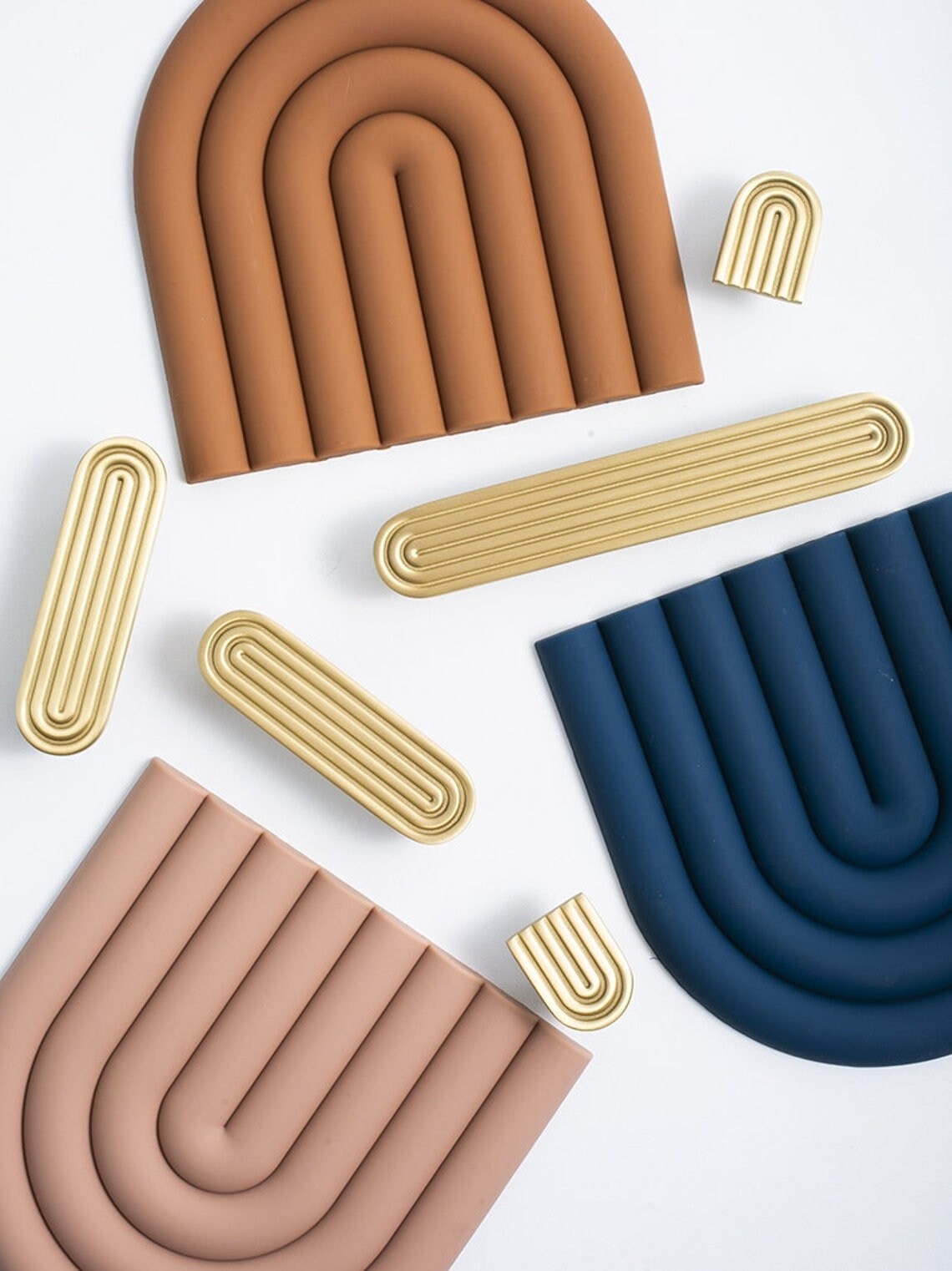 Boho Rainbow Brass Drawer Pulls Knobs Matte Gold Dresser - Etsy