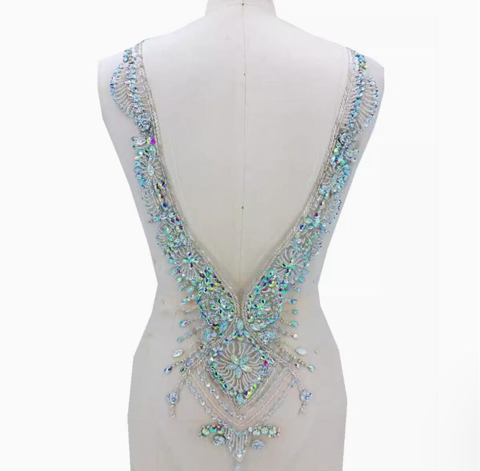 Back Bling Addition Decorative Patche Sparkle Applique Beaded Beaded ...