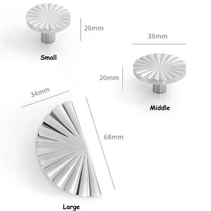 Sunflower Knobs,semicircle Pulls, Golden Wardrobe Pull, Brass Circle Kitchen Cabinet Knob ...