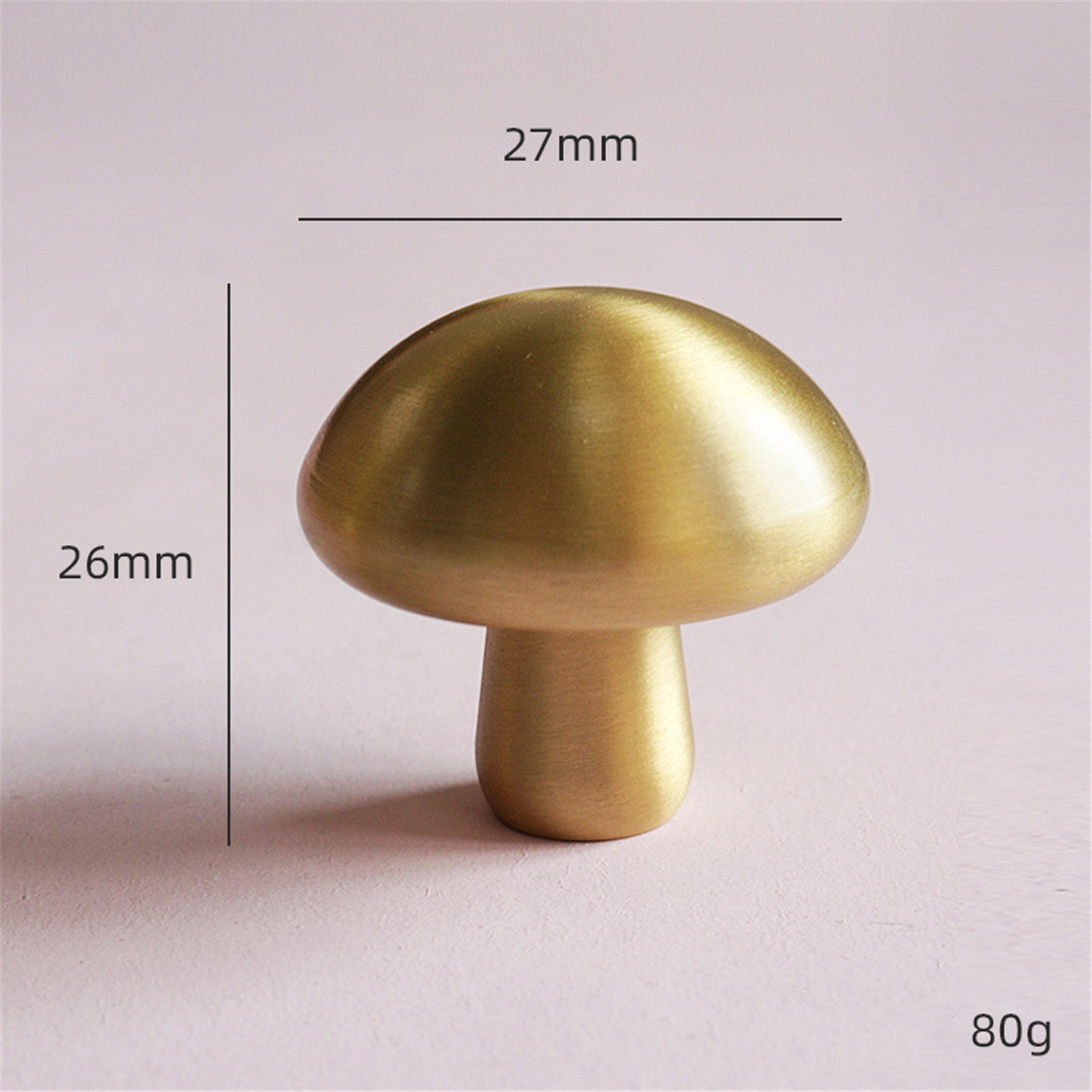 Golden Mushroom Pure Brass Knob and Pull Golden Wardrobe - Etsy