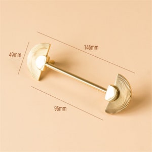 Brass Fan-shaped Handle Pure Brass Modern Golden Light Luxury - Etsy