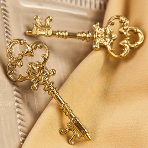 Creative Brass Golden Key Knob, Morden Key Drawer Pulls, Wardrobe Pulls ...