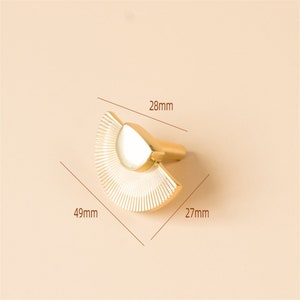 Brass Fan-shaped Handle Pure Brass Modern Golden Light Luxury - Etsy