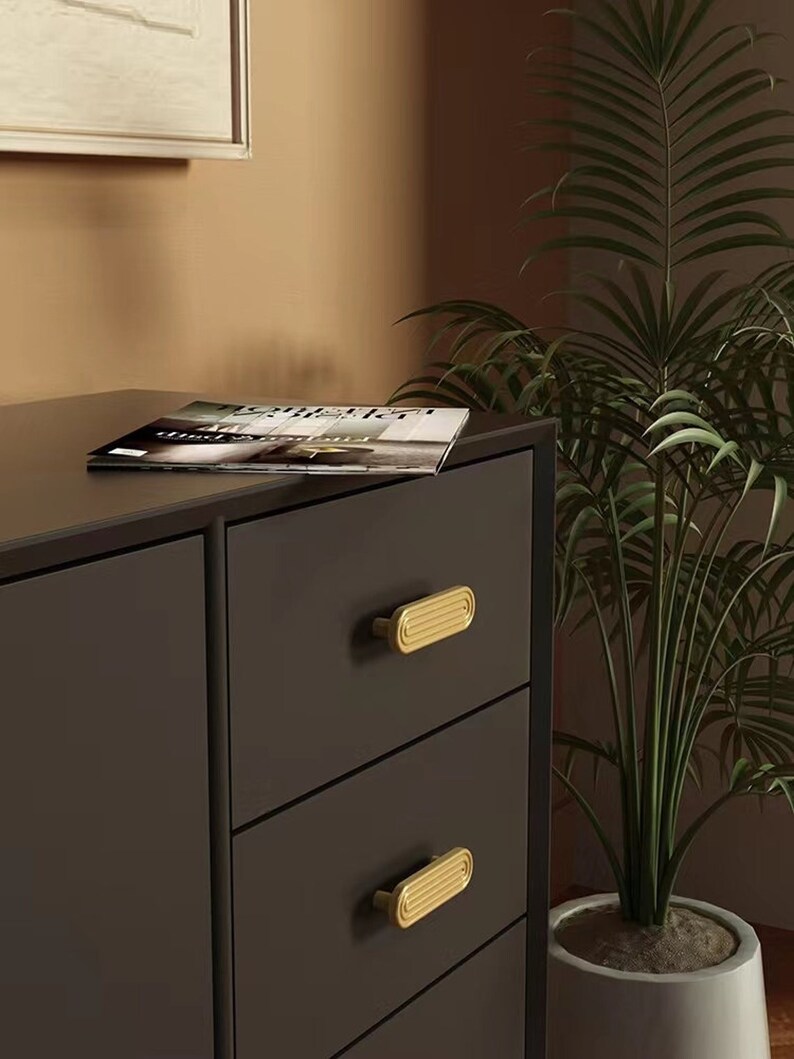 Boho Rainbow Brass Drawer Pulls Knobs Matte Gold Dresser - Etsy