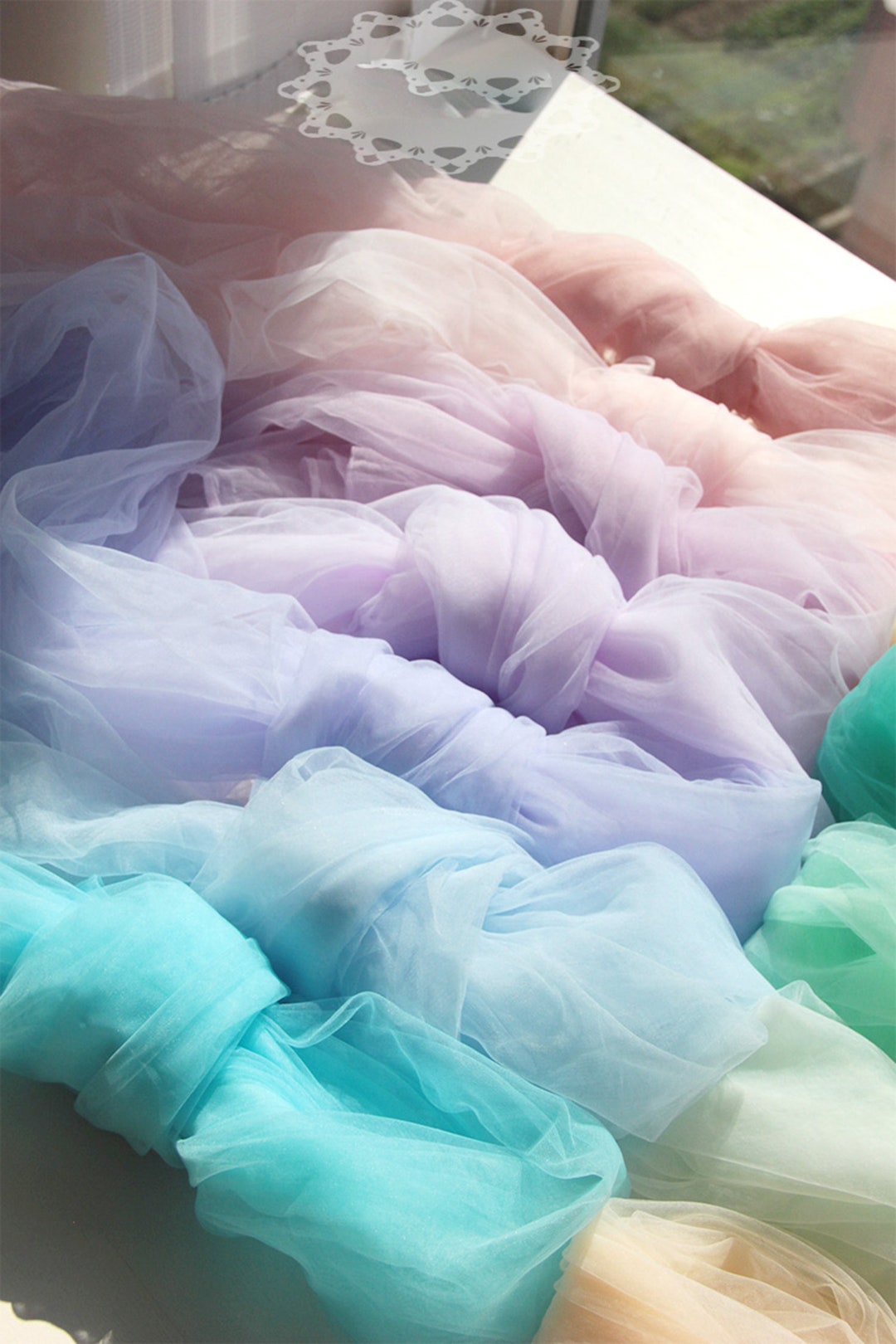 Soft Tulle Colorful Lace Fabric Soft Tulle Mesh Decorative Fabric 12 ...