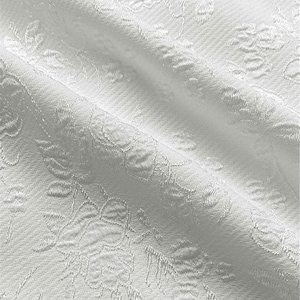 White Brocade Floral Embroidery Emboss Jacquard Antique Embossed ...