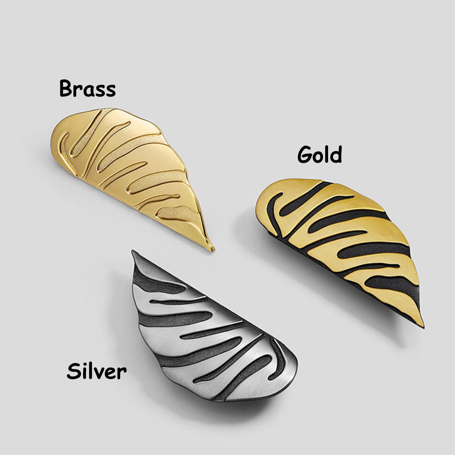 Creative Monstera Leaf Design Handle Invisible Drawer Pulls - Etsy
