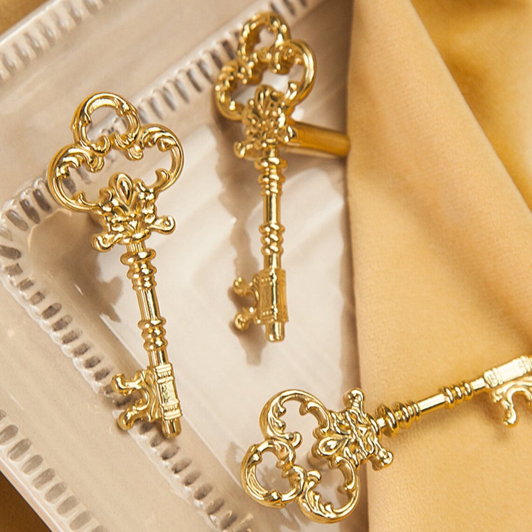 Creative Brass Golden Key Knob, Morden Key Drawer Pulls, Wardrobe Pulls ...