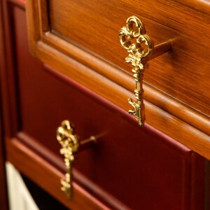 Creative Brass Golden Key Knob, Morden Key Drawer Pulls, Wardrobe Pulls ...