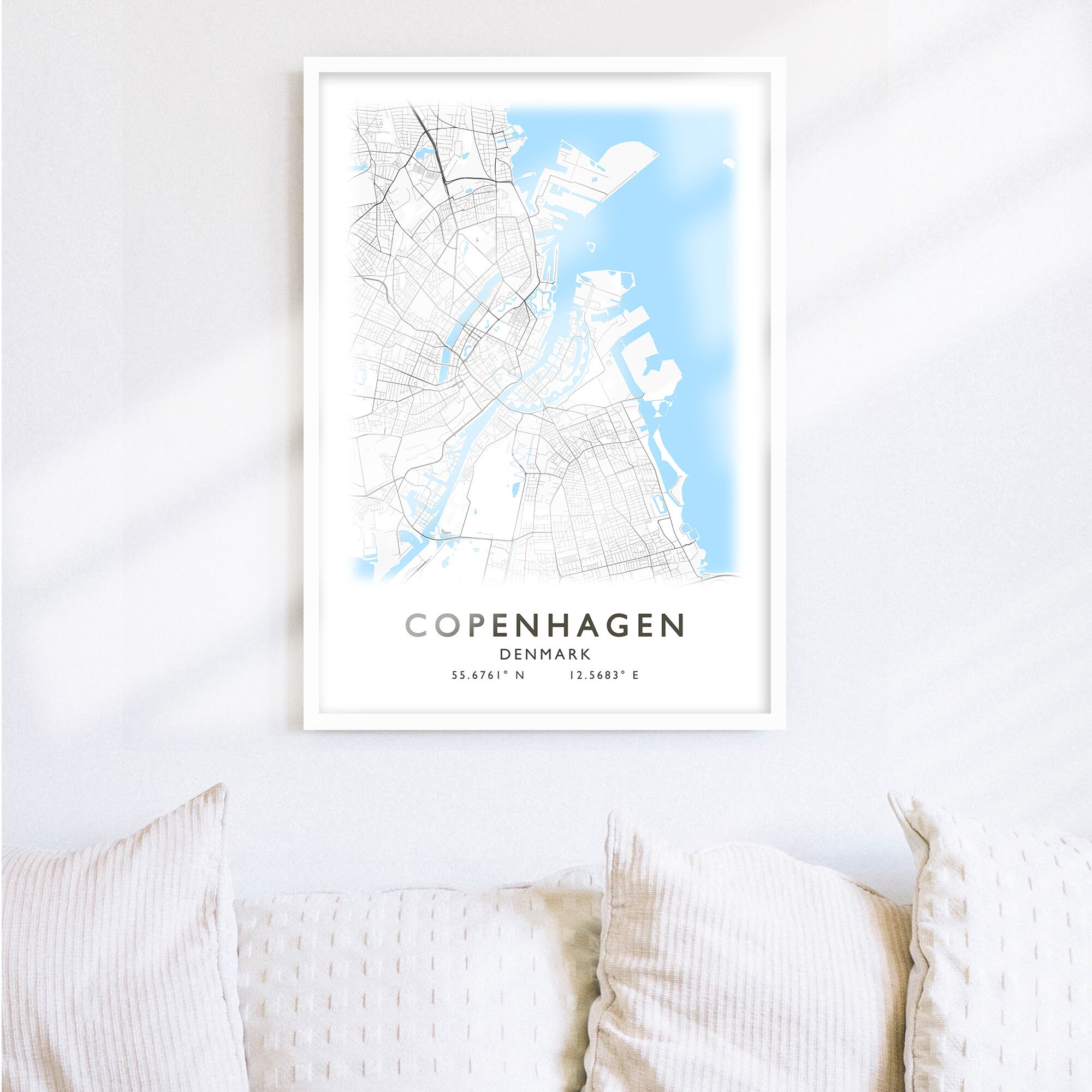 Copenhagen Denmark City Map Instant Download Map Prints - Etsy