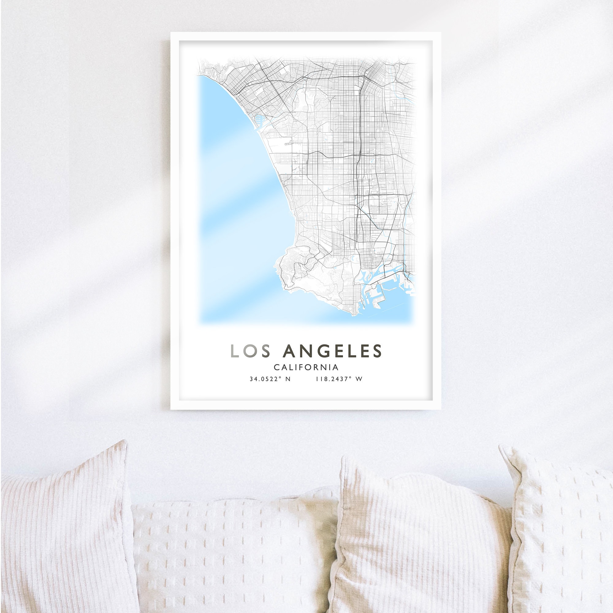 Los Angeles California, City Map, Instant Download, Map Prints, Digital ...