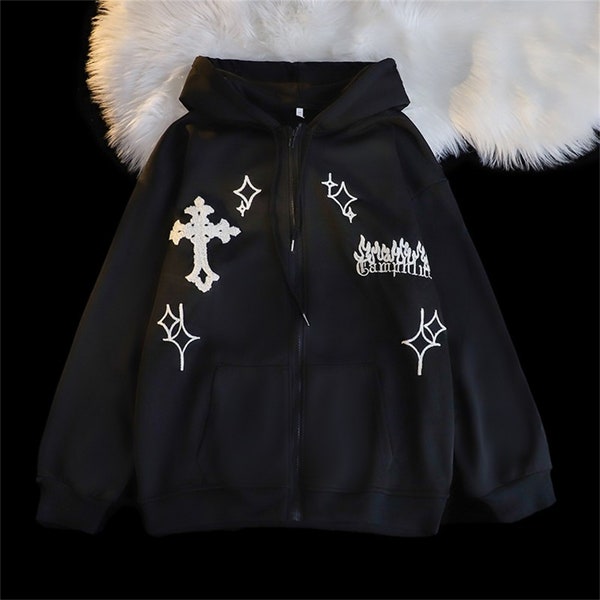 Y2k Cross Hoodie - Etsy
