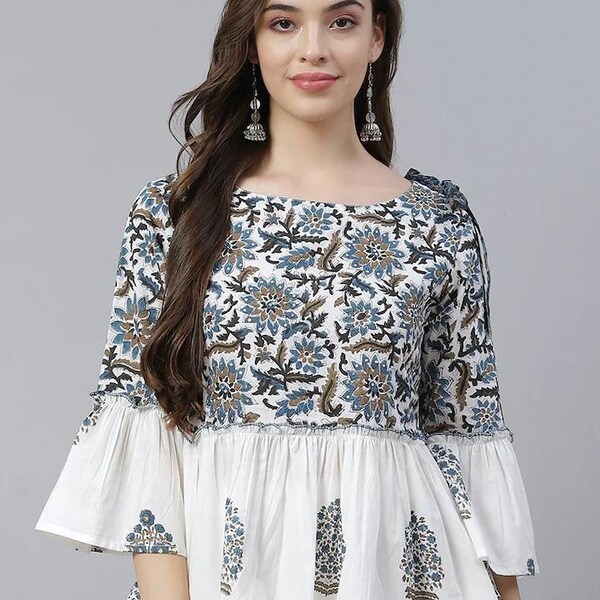 Block Print Tunic Short Dress - Etsy