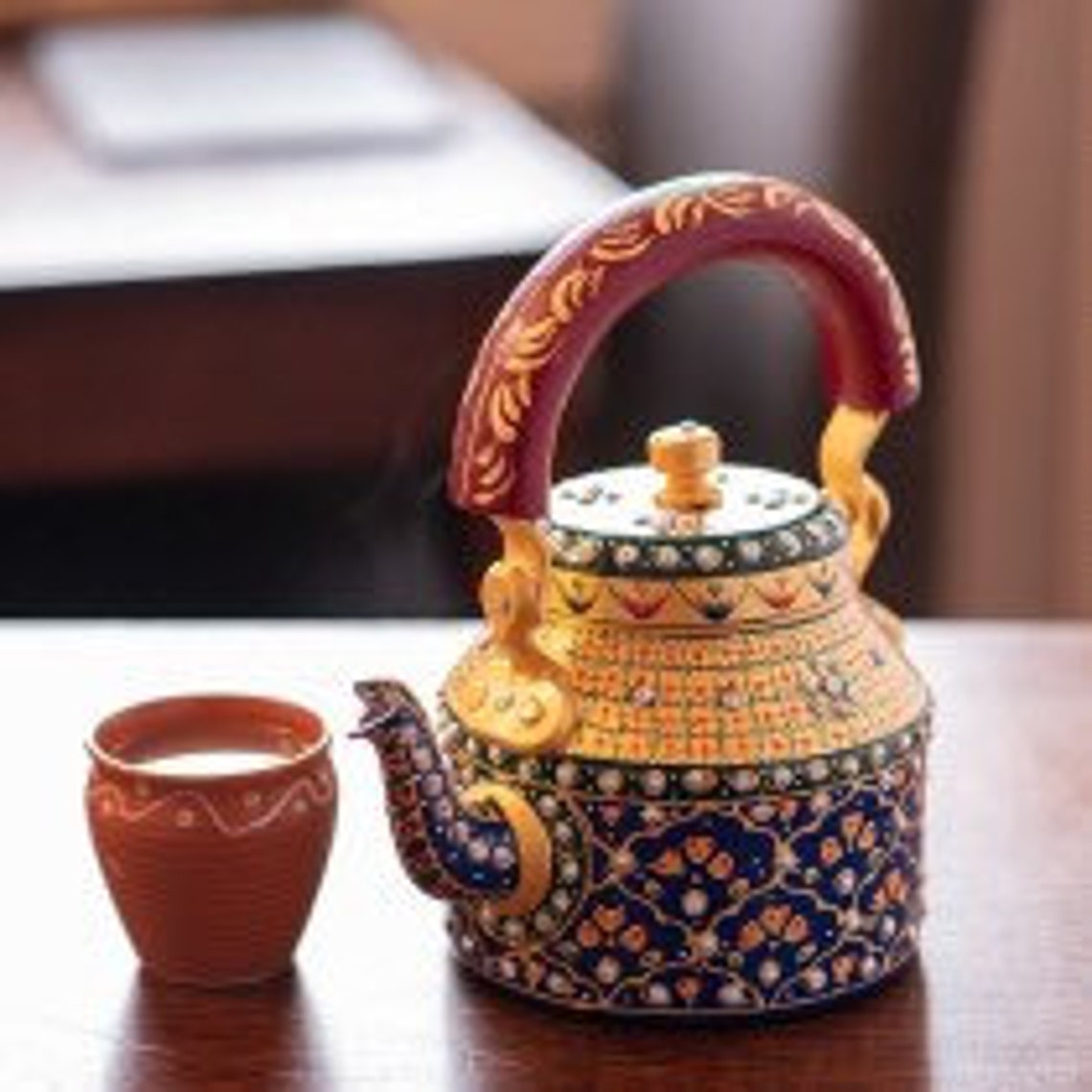 Authentic Indian Maharaja Chai Kettle Design 2 | Etsy