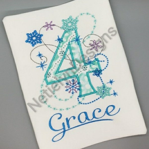 Frozen Number 4 - Etsy