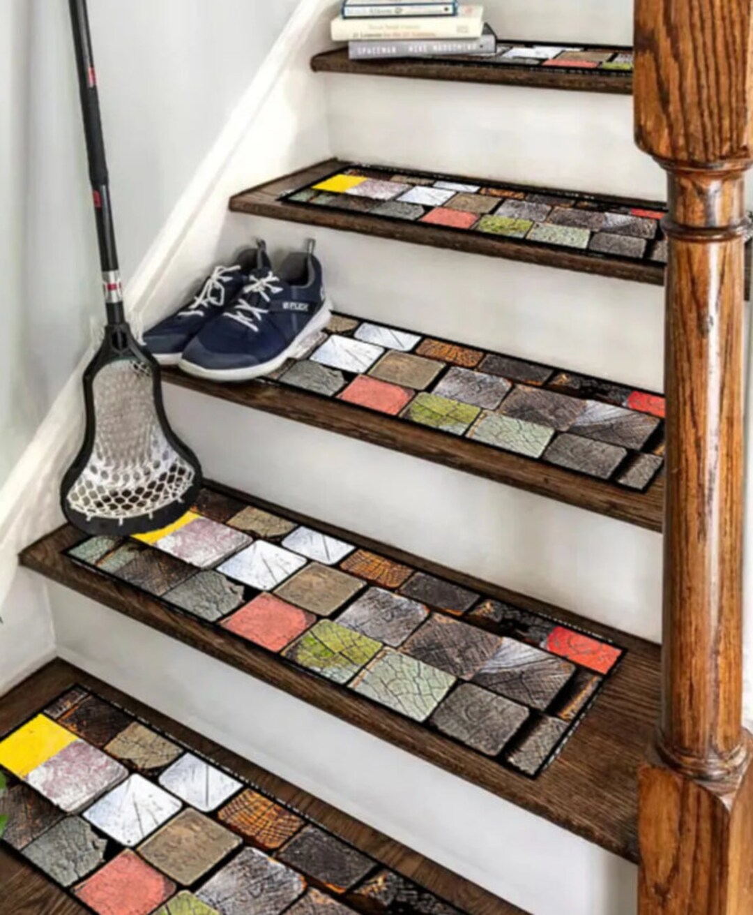 Colorful Stone Pattern Stair Carpet, Decorative Stair Treads Carpet ...