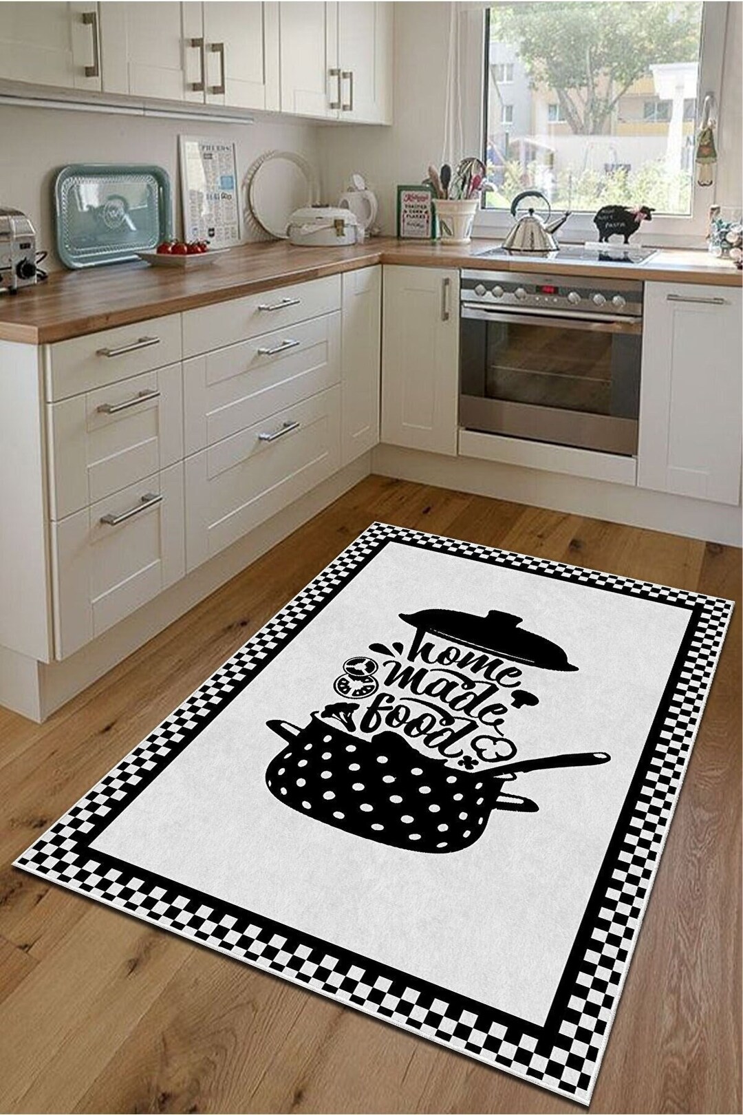 Pot Patterned Kitchen Carpet or Mat-washable Non Slip Kitchen Rug ...