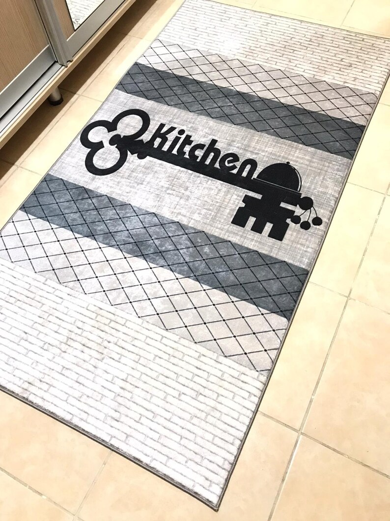 Kitchen Written Kitchen Carpet Key Pattern Decorative Mat - Etsy