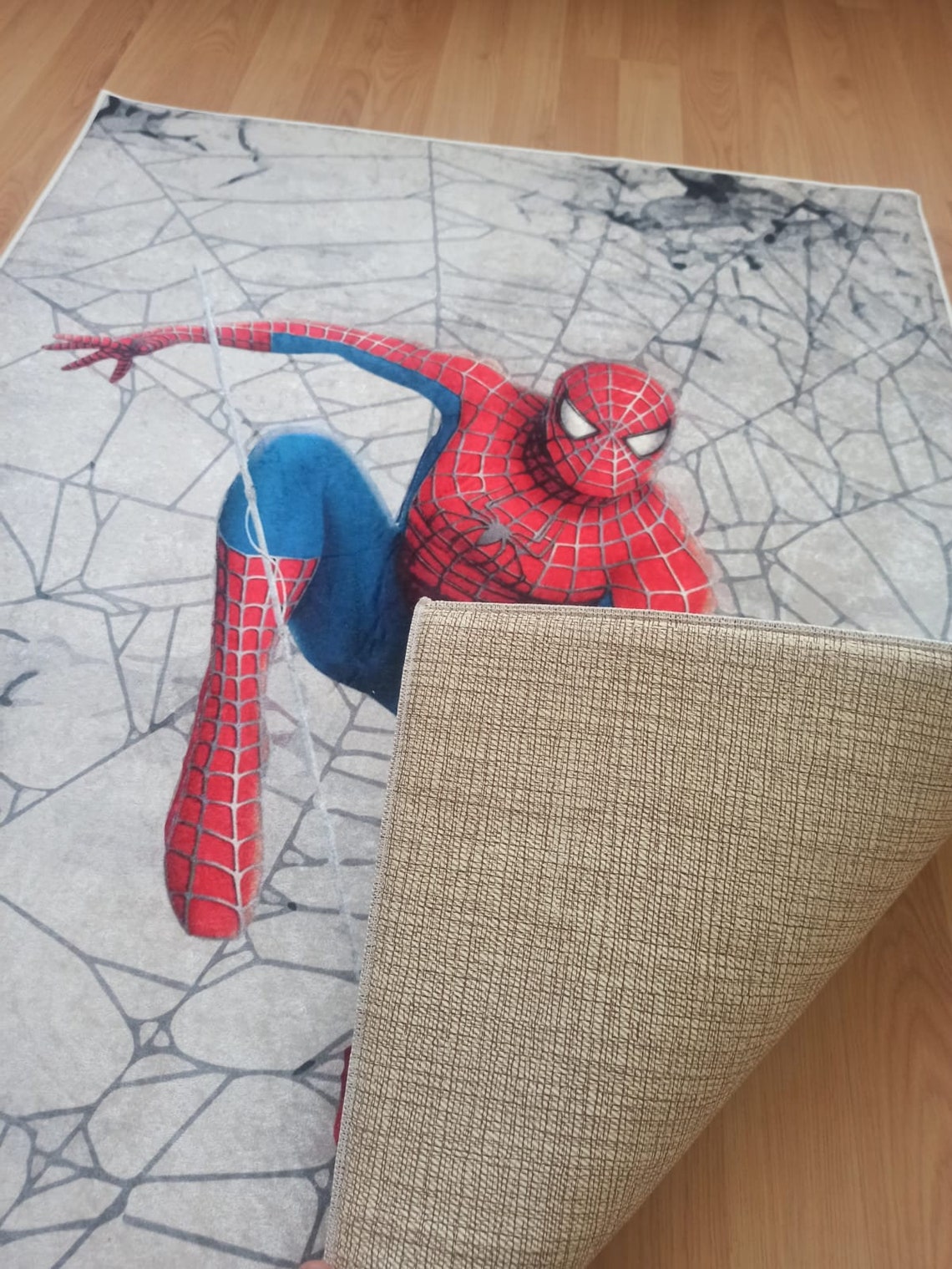 Spider-man Area Rug Decorative Floor Carpet Washable | Etsy