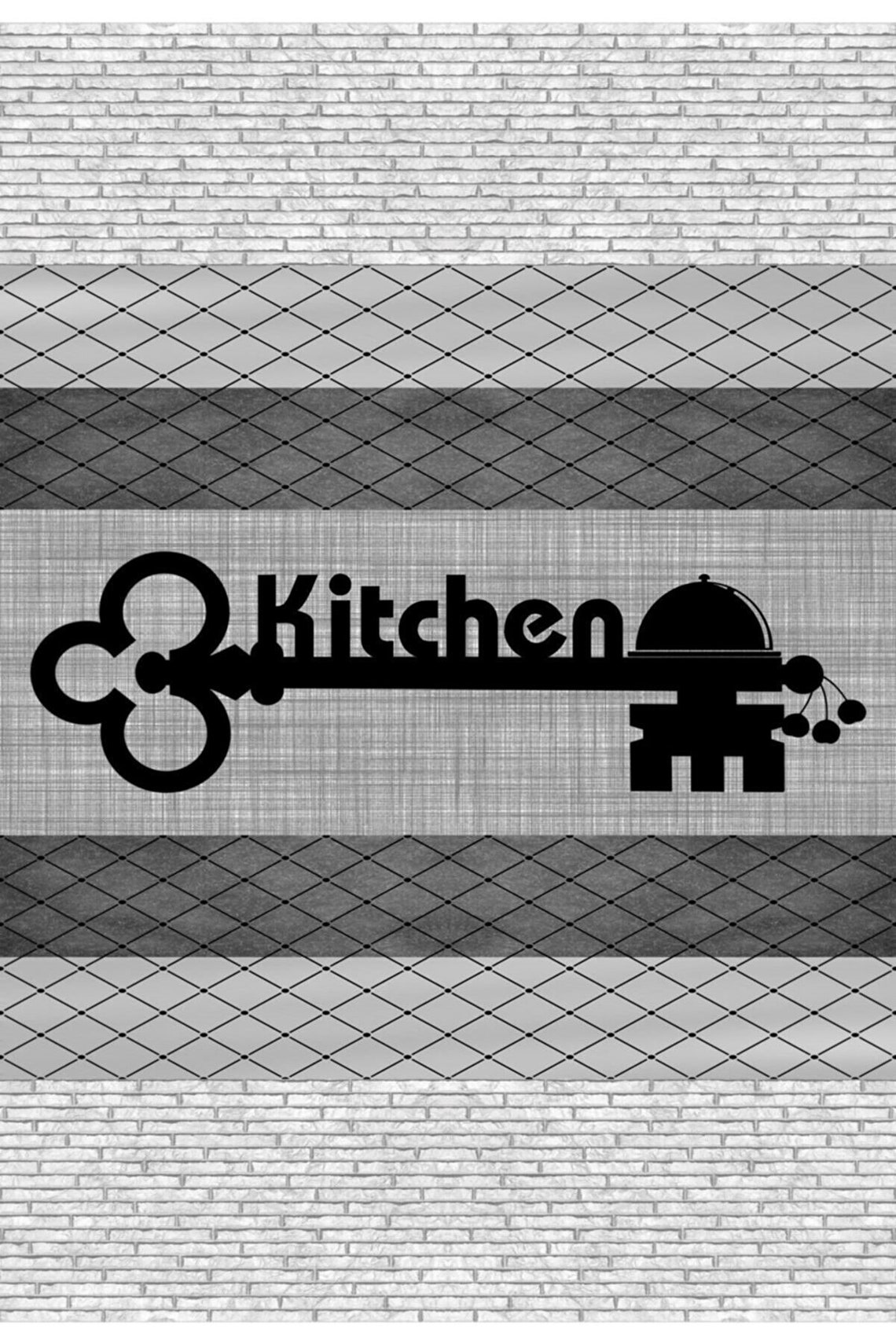 Kitchen Written Kitchen Carpet Key Pattern Decorative Mat | Etsy