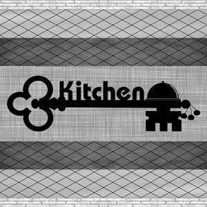 Kitchen Written Kitchen Carpet Key Pattern Decorative Mat Machine ...