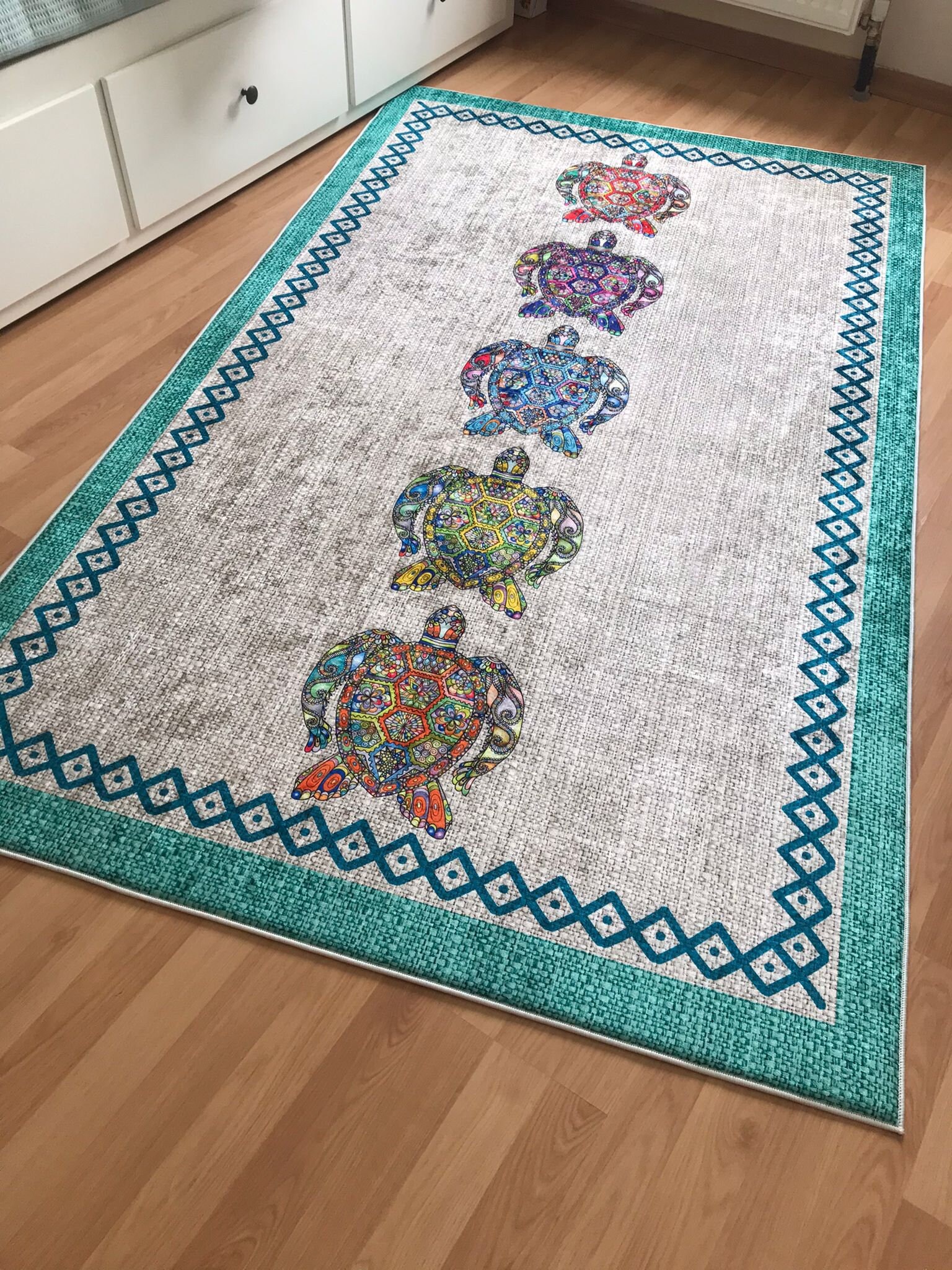 Turtle Pattern Kitchen Rug Machine Washable Kitchen Rug - Etsy