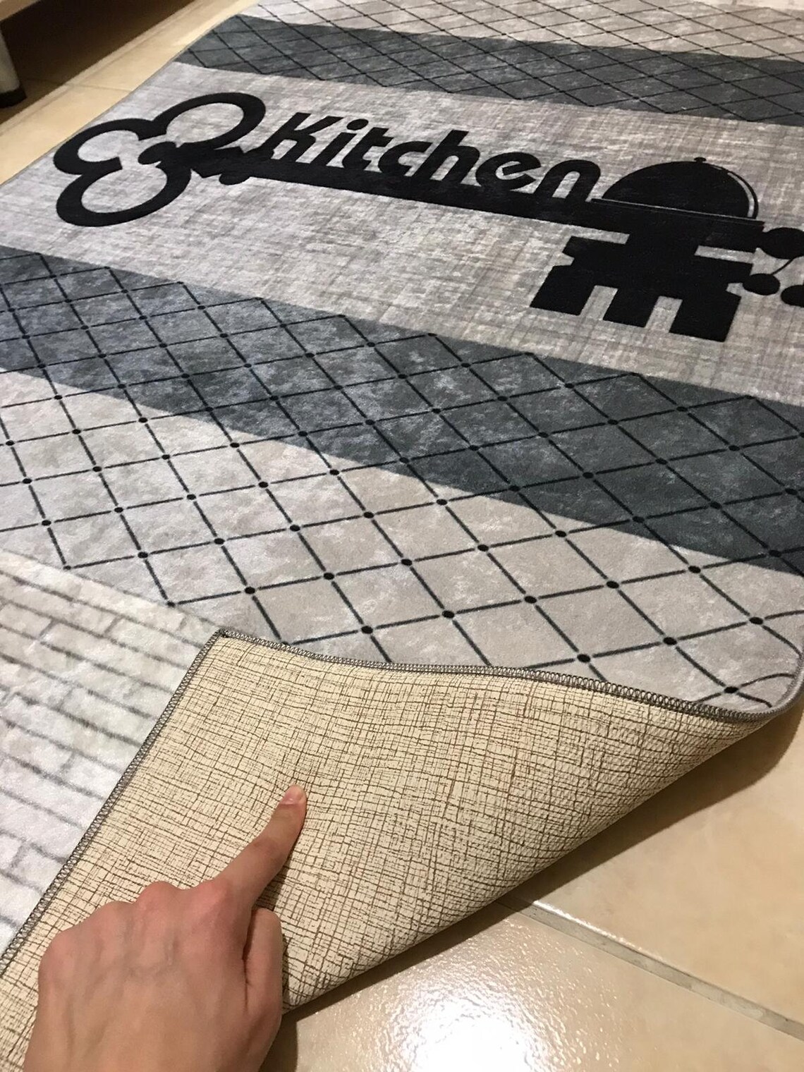 Kitchen Written Kitchen Carpet Key Pattern Decorative Mat | Etsy