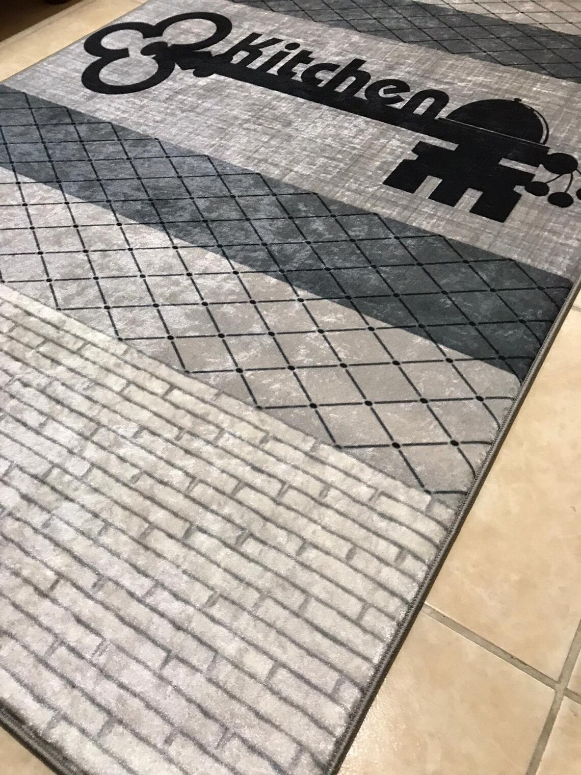 Kitchen Written Kitchen Carpet Key Pattern Decorative Mat | Etsy