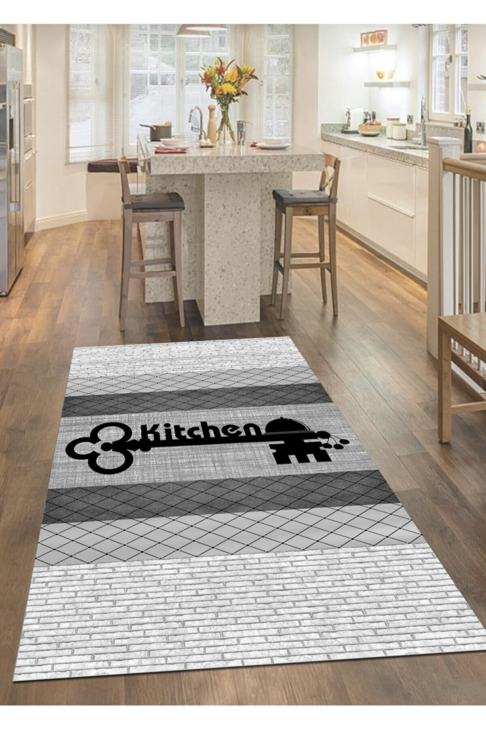 Kitchen Written Kitchen Carpet Key Pattern Decorative Mat - Etsy