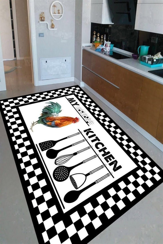 Chicken Kitchen Dining Room Runner Rug My Kitchen Pattern | Etsy
