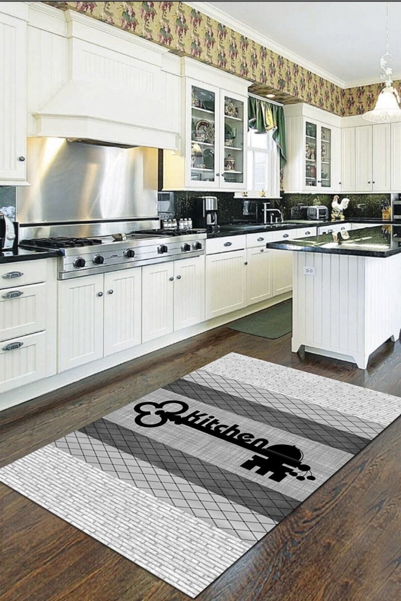 Kitchen Written Kitchen Carpet Key Pattern Decorative Mat - Etsy