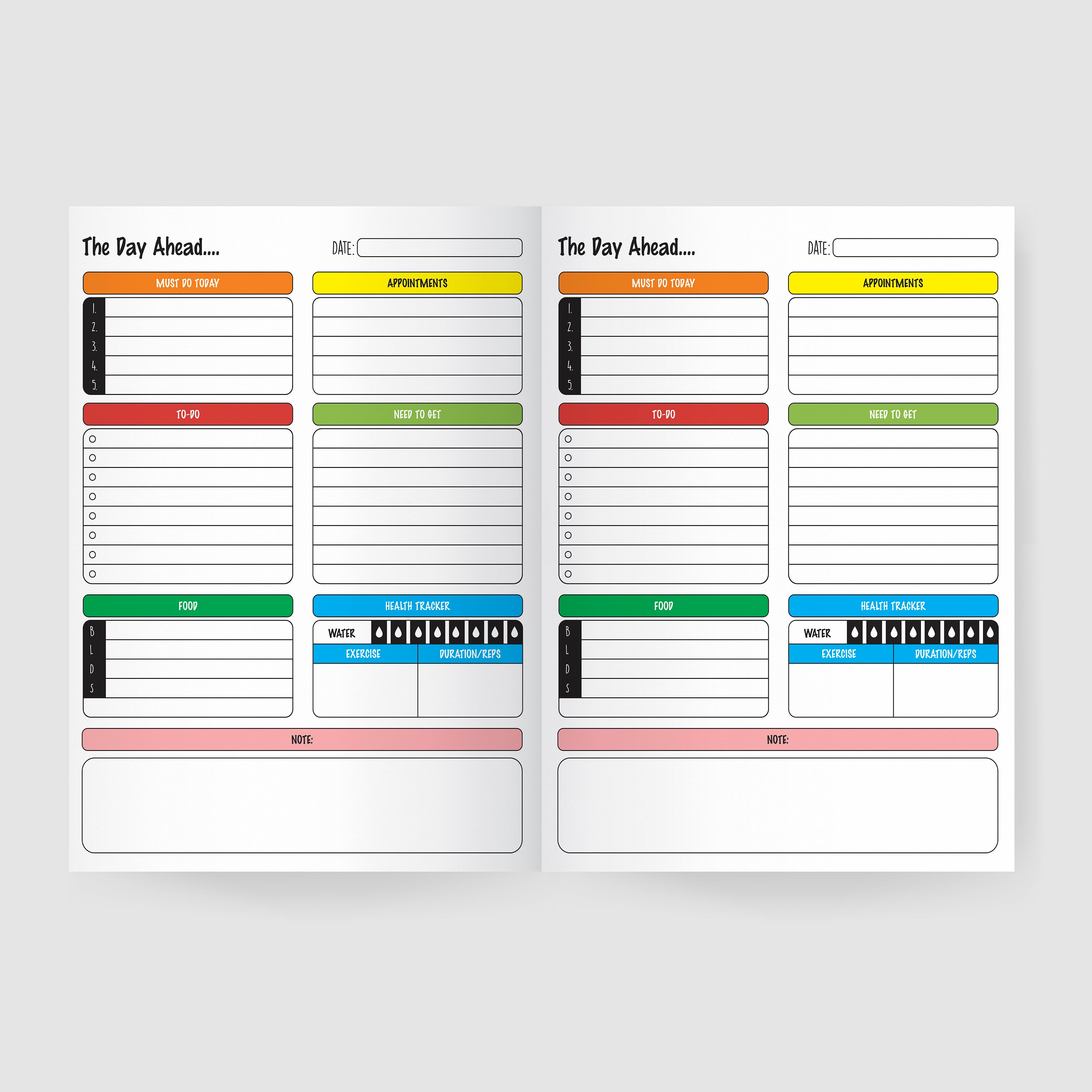 Daily Planner To Do Pad KDP Template 8.5x11 Ready To Use | Etsy