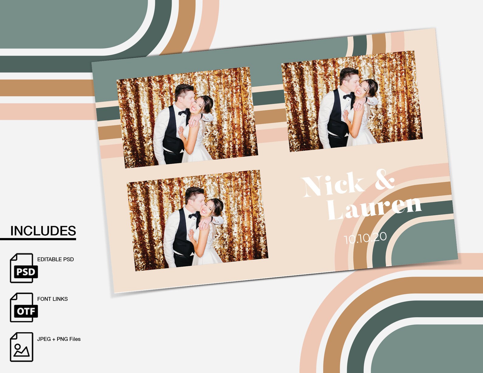70s Retro Photo Booth Template 4x6 - Etsy