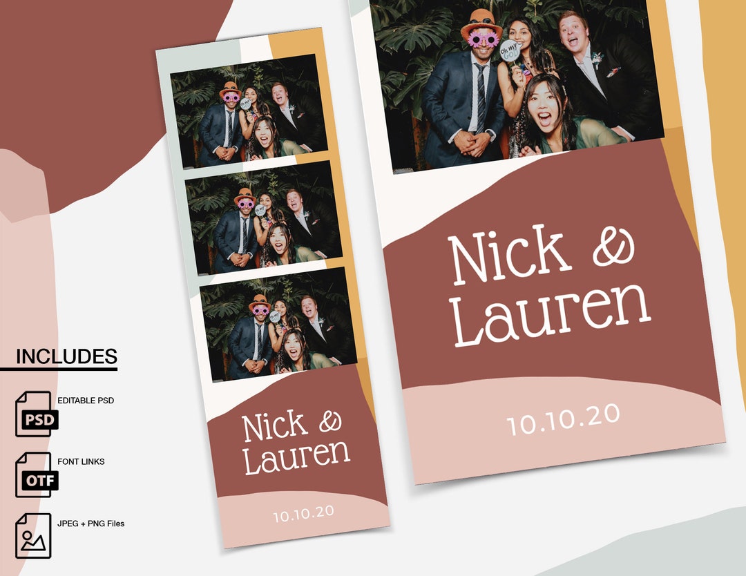 Modern Boho Photo Booth Template (4 Versions!) - Etsy