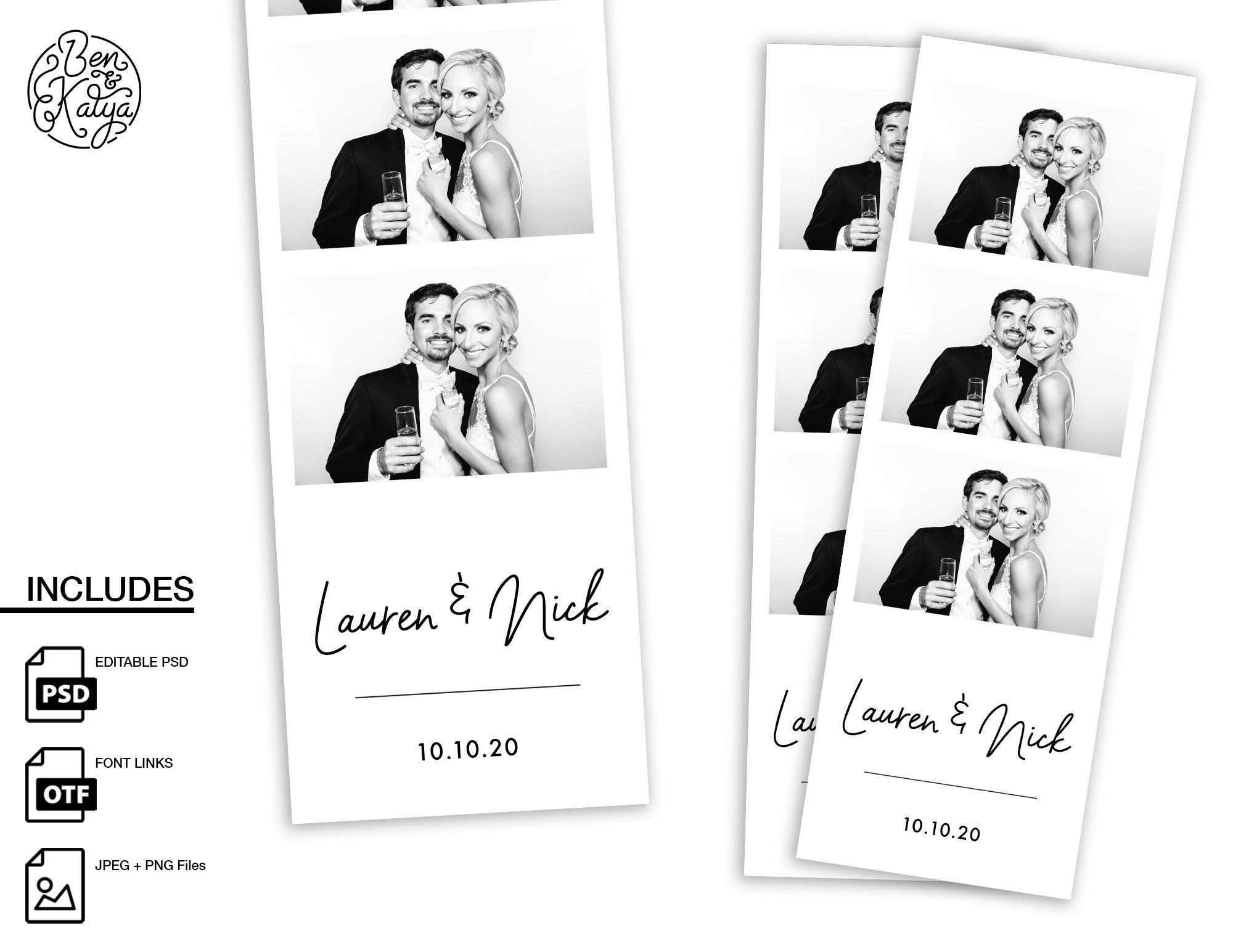 Minimalist Photo Booth Template - White (2x6) - Etsy