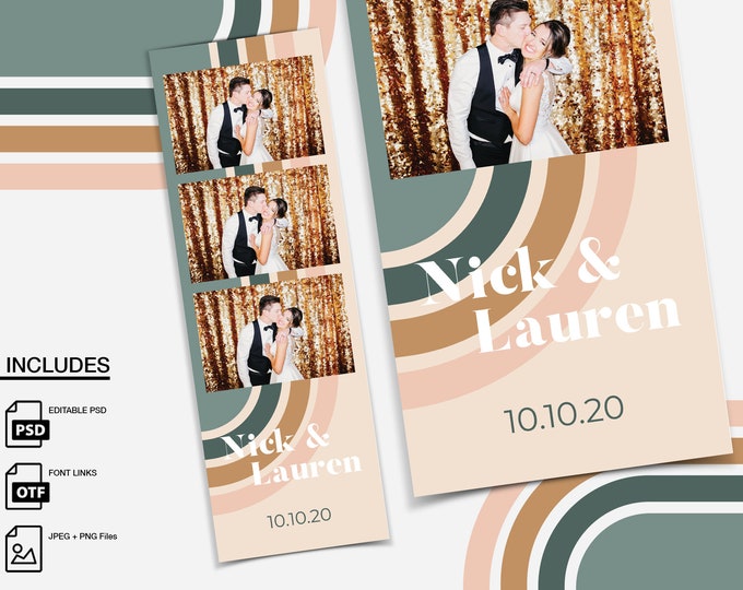 70s Retro Photo Booth Template (2 Versions!) - Etsy