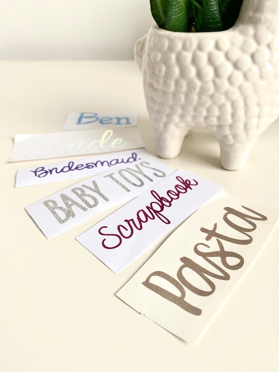 Custom Word Vinyl Decal Personalised Name Labels Wedding - Etsy UK
