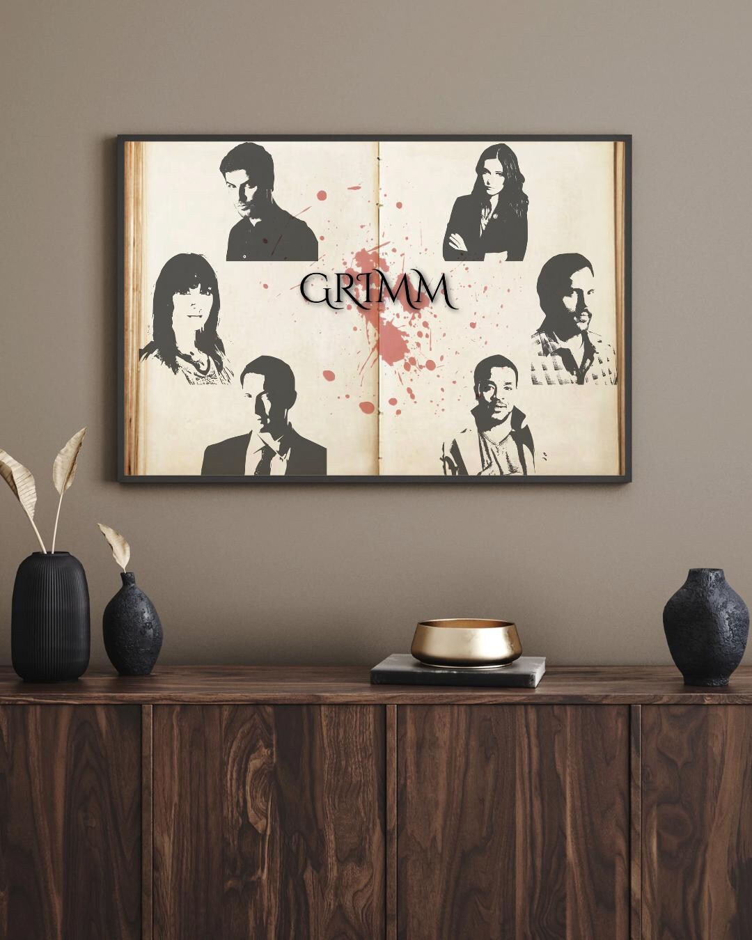 Grimm TV Show Poster | Digital Download | Grimoire Sketch Style - Etsy